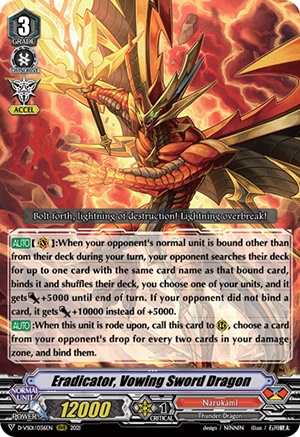 Eradicator - Narukami - V-Premium - Deck Info and Tops - VGParadox